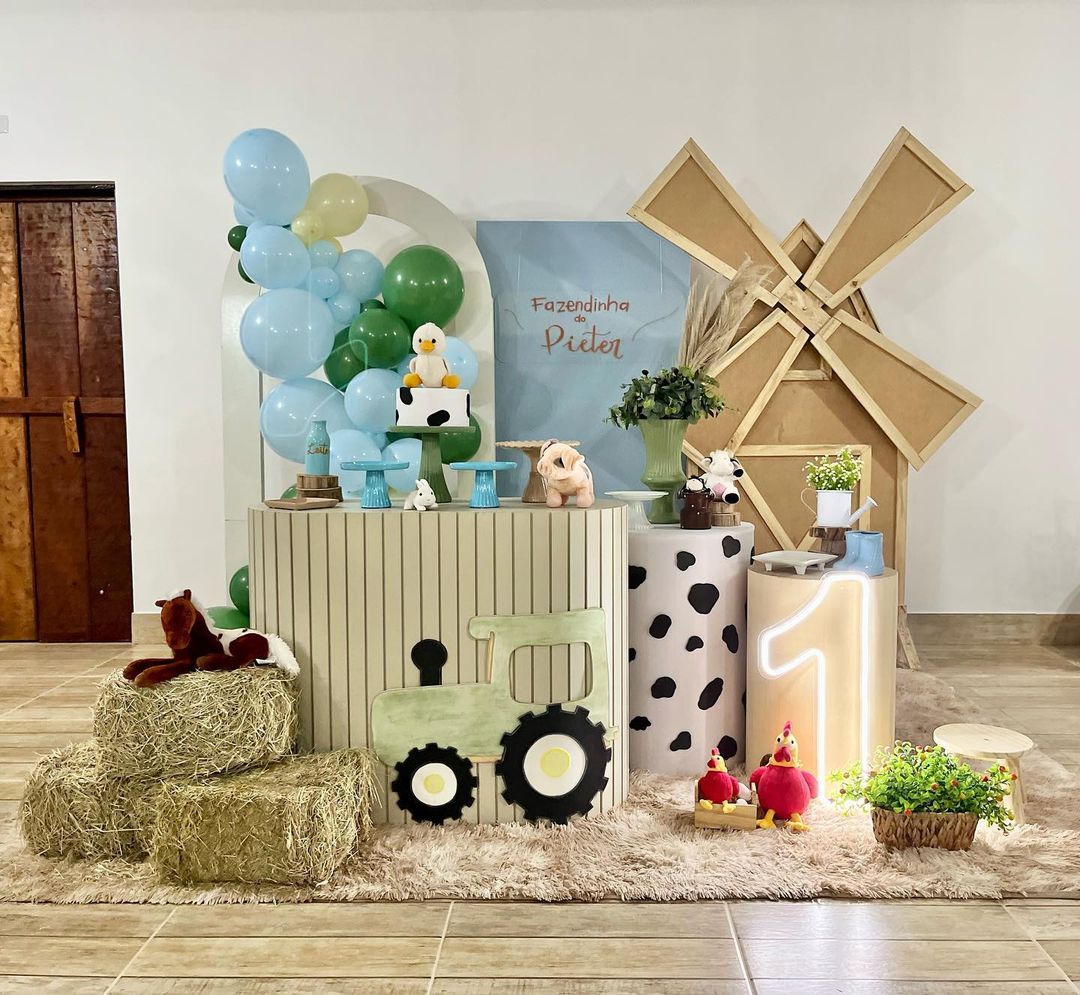 Decoração de Festa infantil do tema FAZENDINHA em Montenegro - FestaHub